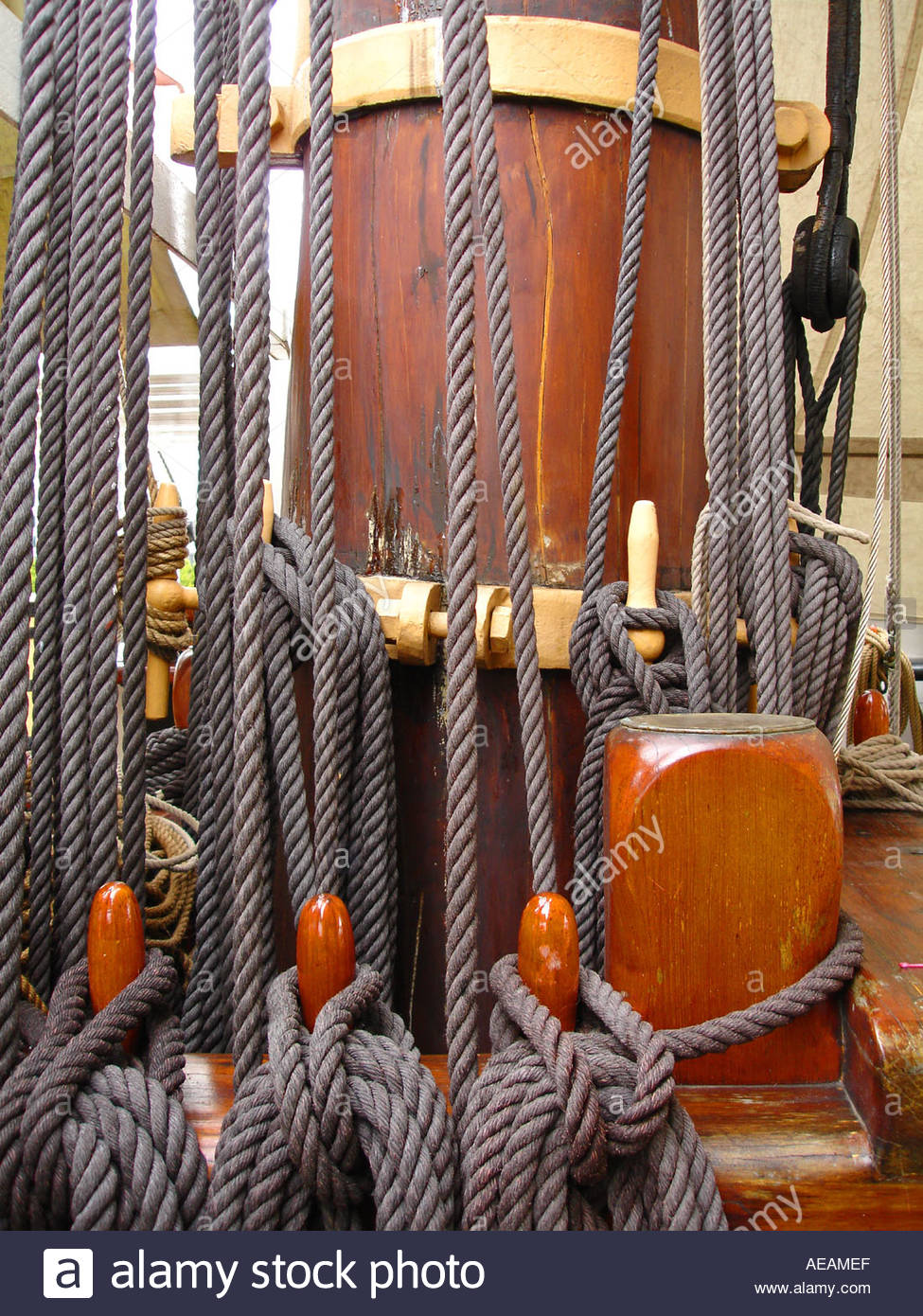 A tall ships rigging Stock Photo - Alamy