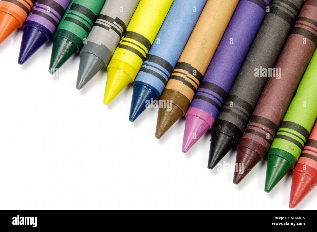 Colourful wax crayons Stock Photo - Alamy