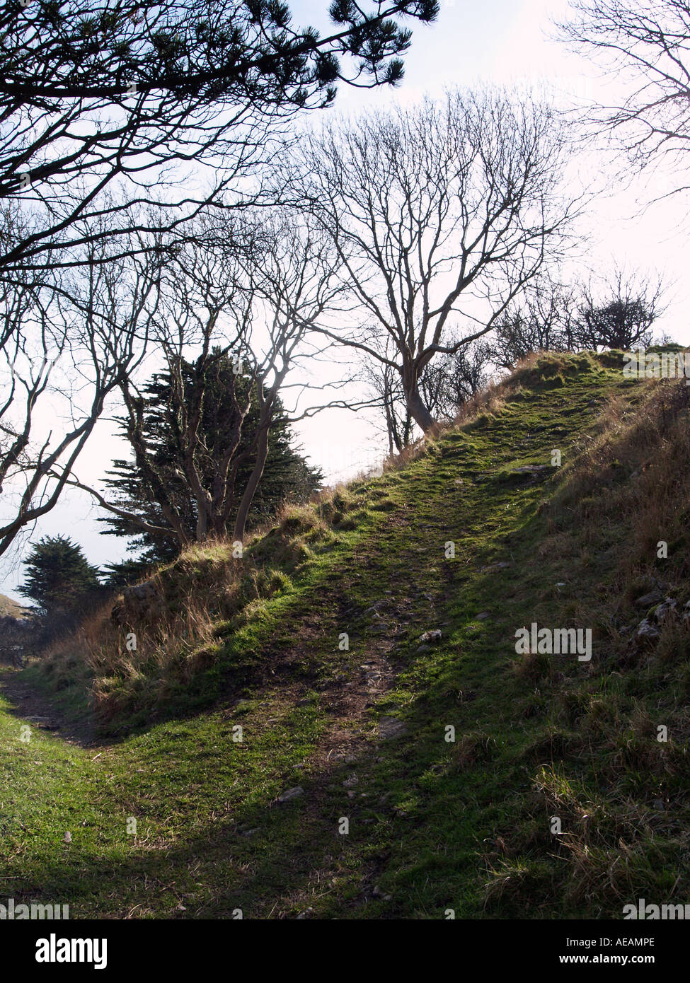 Iron age earthwork North Wales, Cymru Stock Photo - Alamy