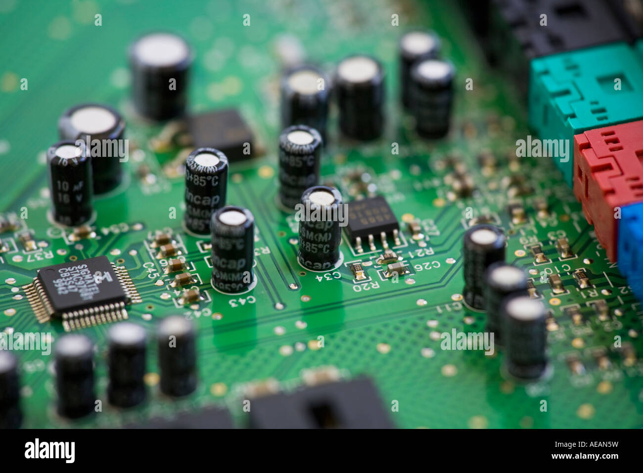 Close up of a Computer Motherboard Stock Photo - Alamy