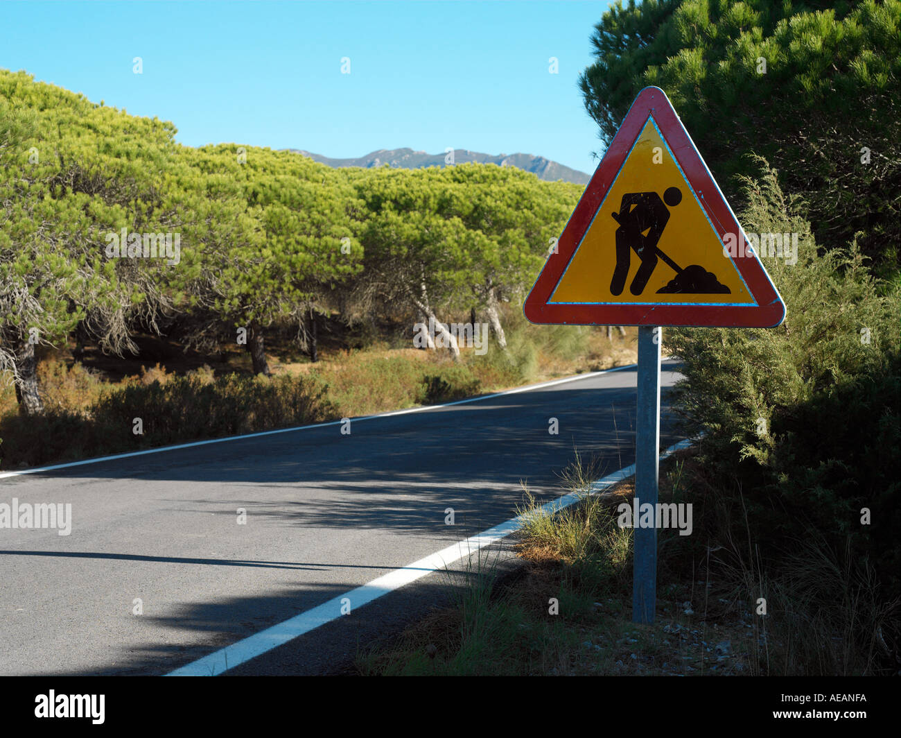 Road Works Sign 3 Stock Photo - Alamy