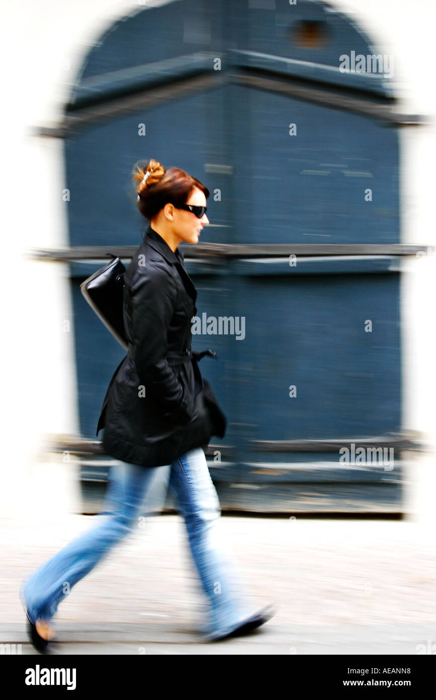 Girl in a hurry hi-res stock photography and images - Alamy