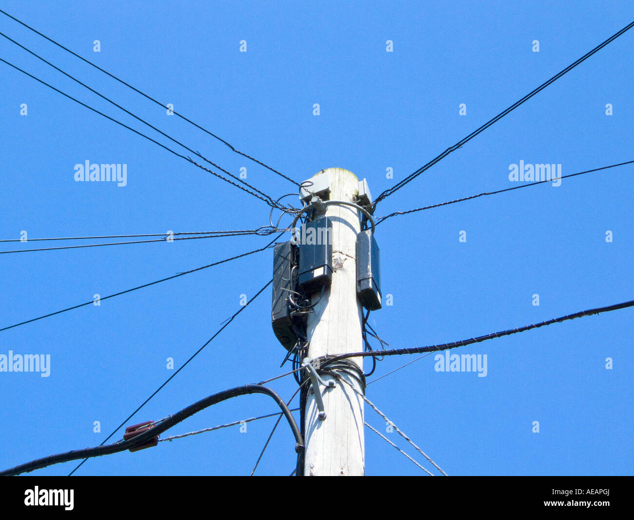 Telegraph pole wires hi-res stock photography and images - Alamy