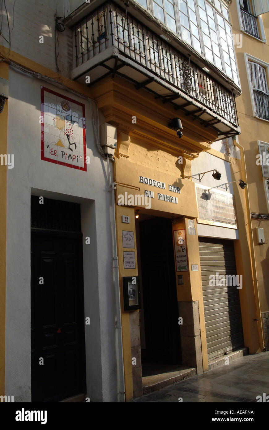 Malaga. Bodega El Pimpi Stock Photo - Alamy