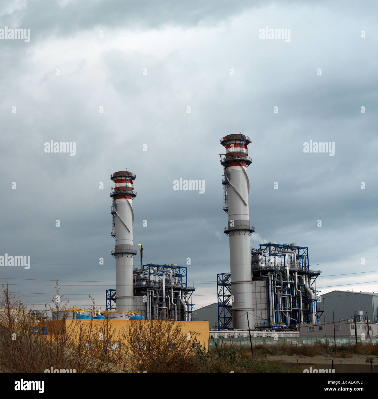 Power Station Chimneys Stock Photo - Alamy