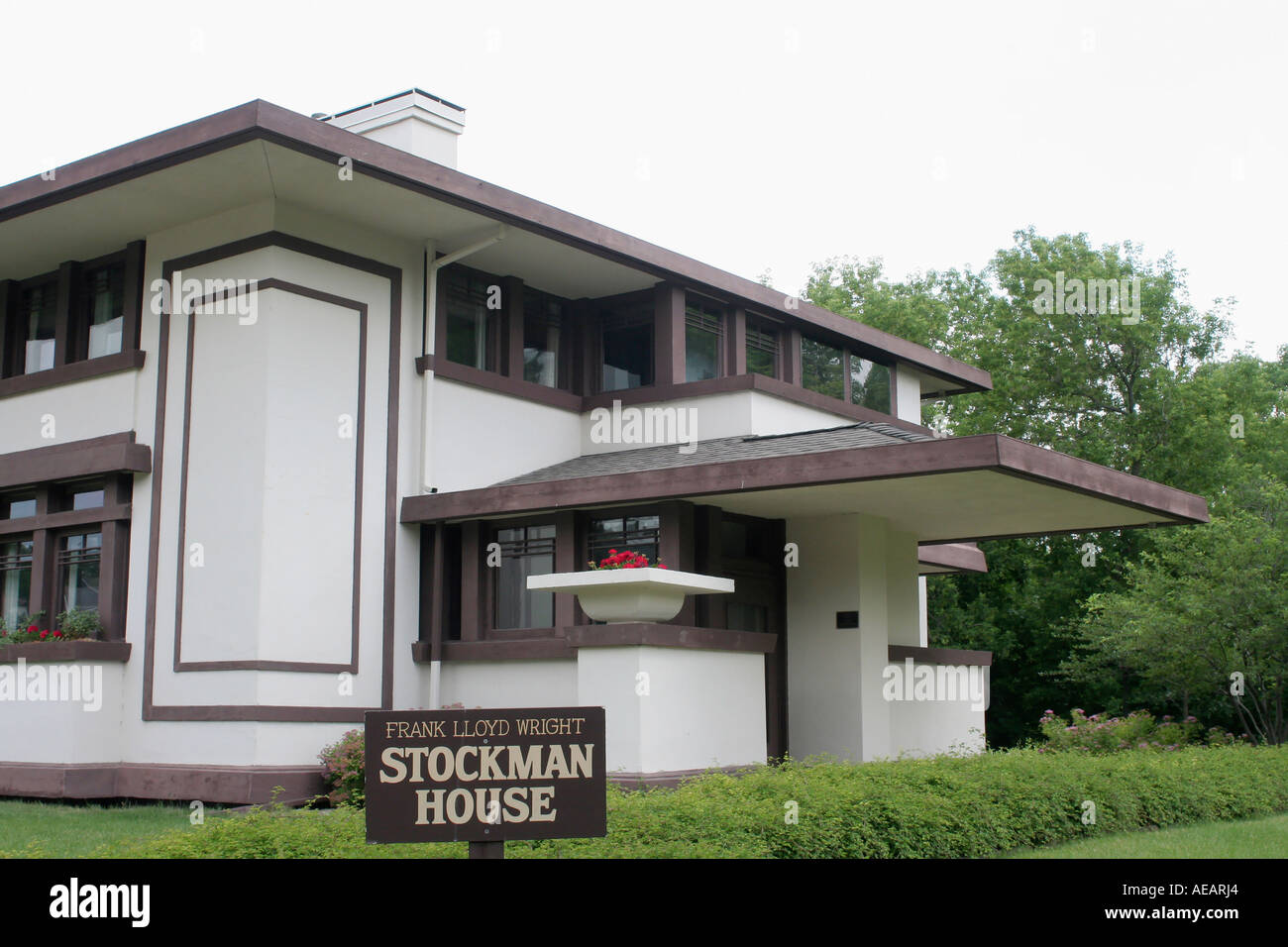 Frank Lloyd Wright Architecture, Stockman house Stock Photo - Alamy