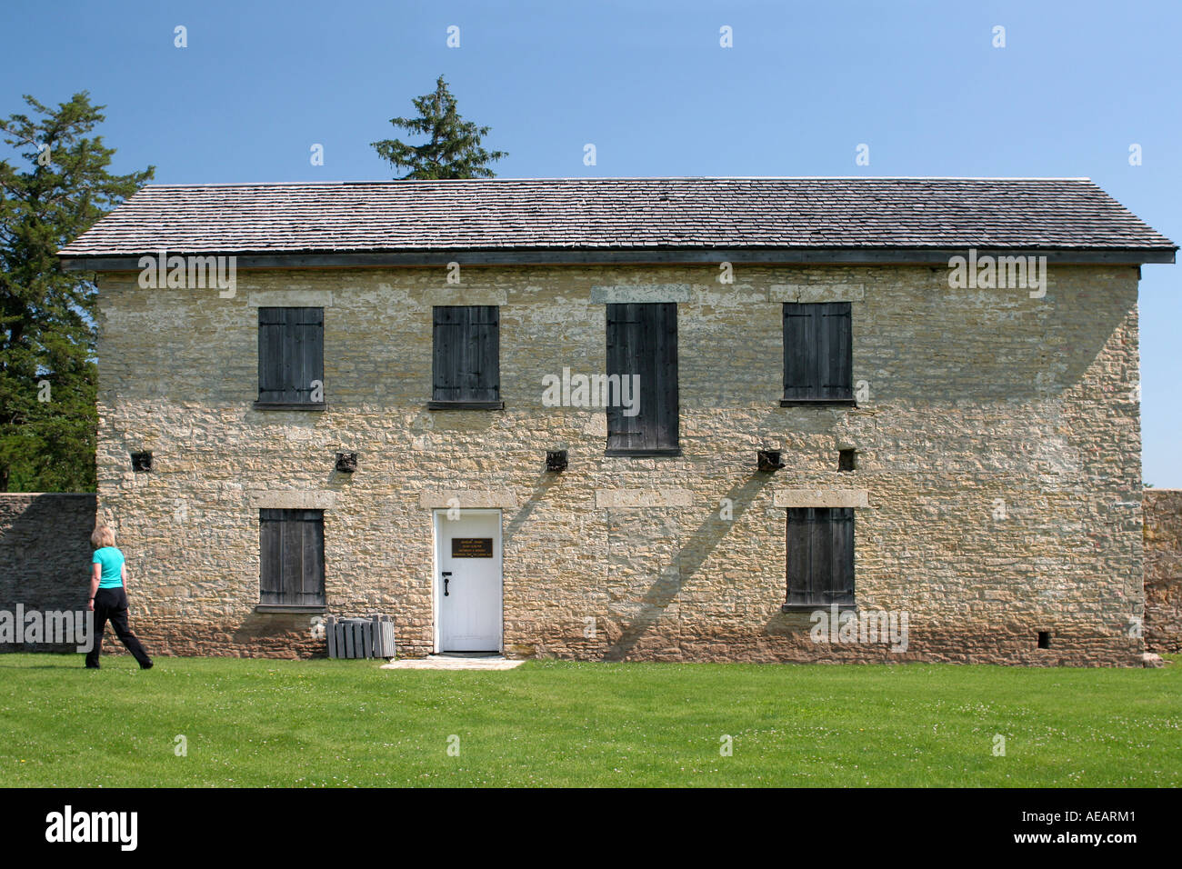 Ft. Atkinson Iowa, fort headquarters Stock Photo - Alamy