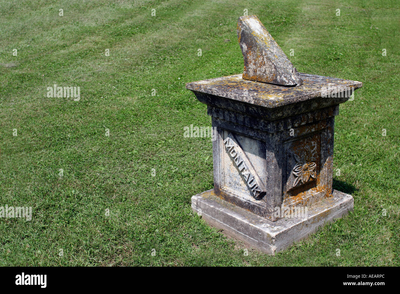 Sundial on grounds of Montauk historic governor's home, Clermont Iowa ...