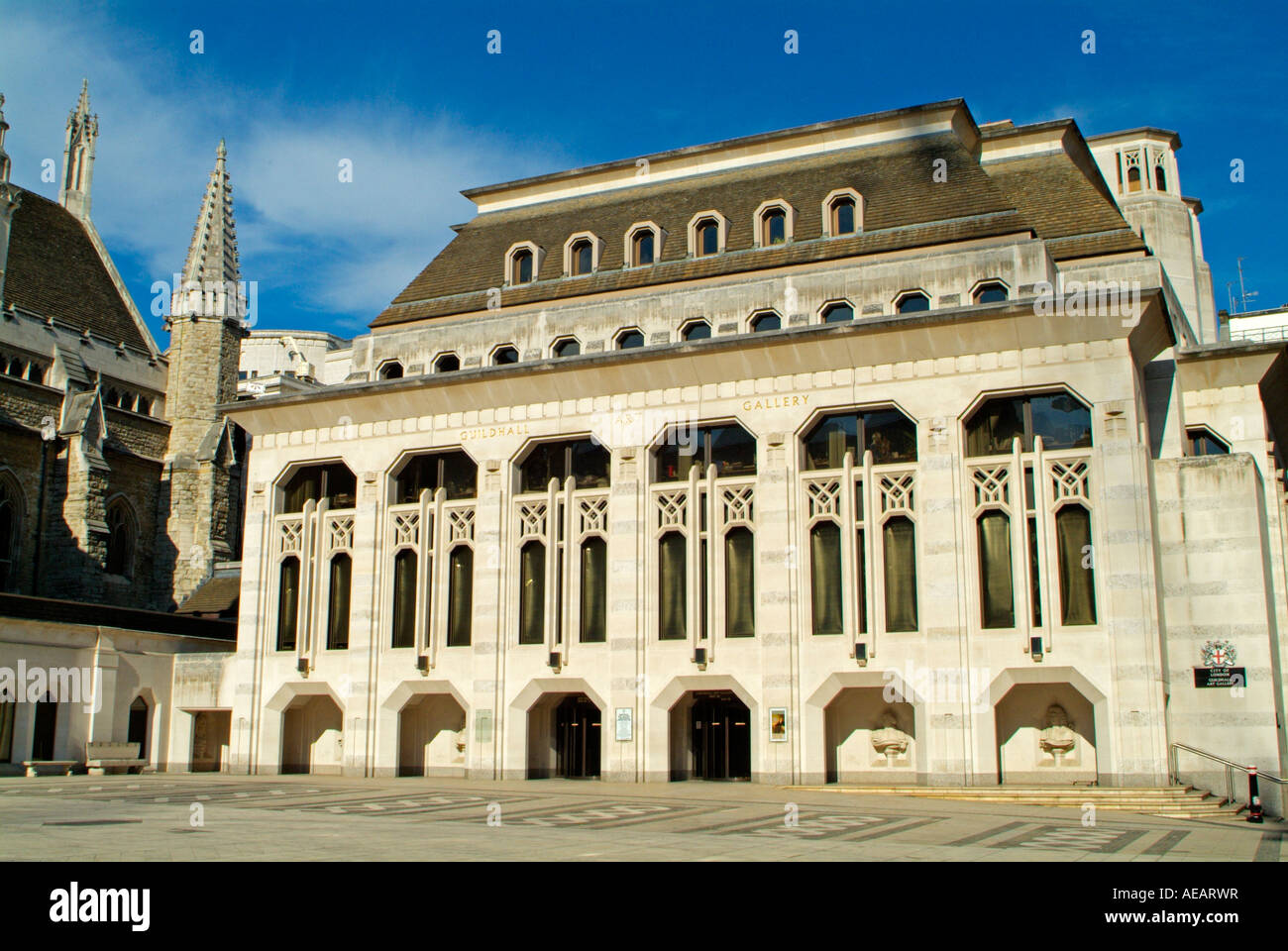 The Guildhall Art Gallery in the City of London, England, UK Stock ...