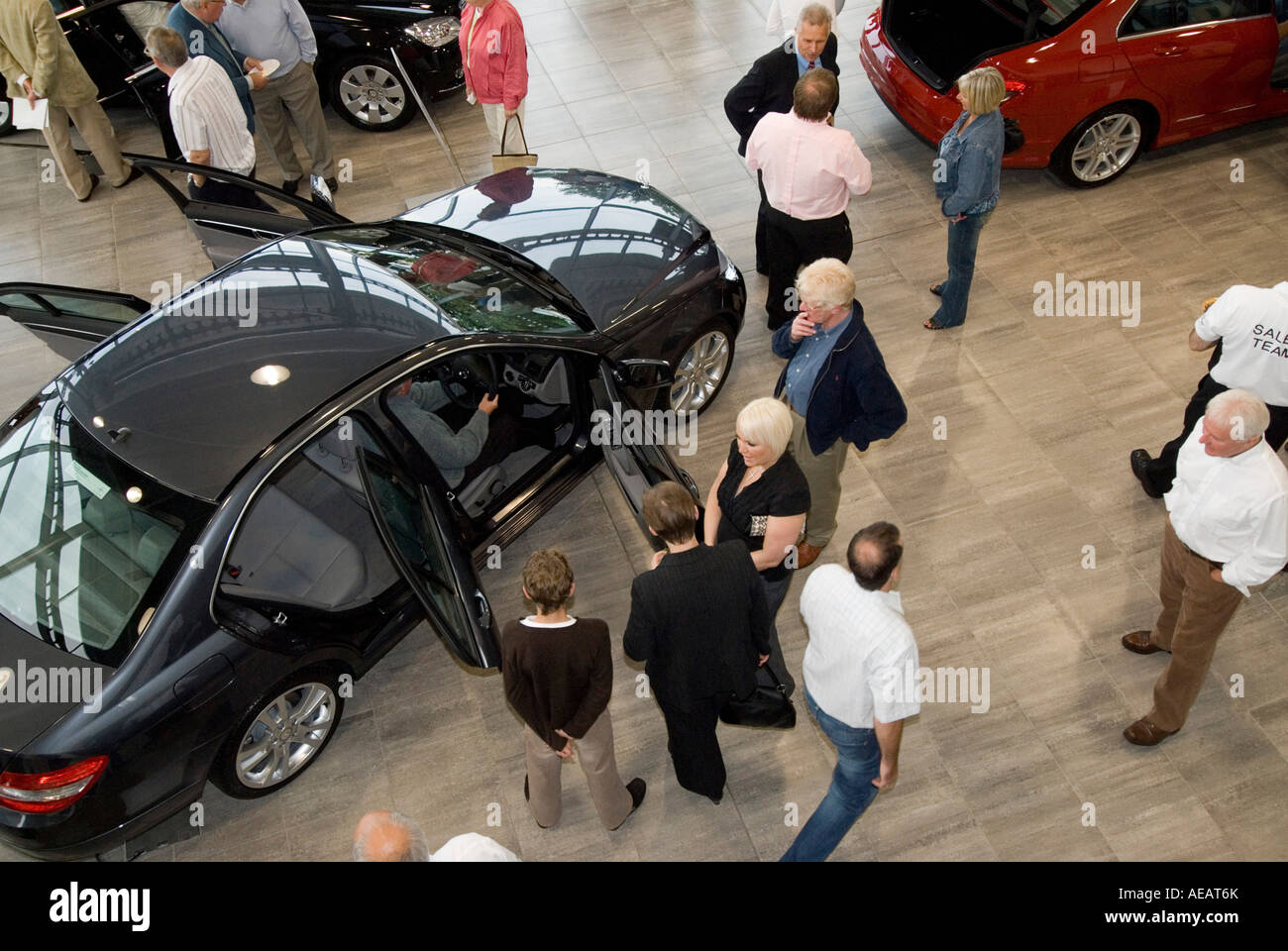 New Vehicle Launch in a Car Showroom Stock Photo - Alamy