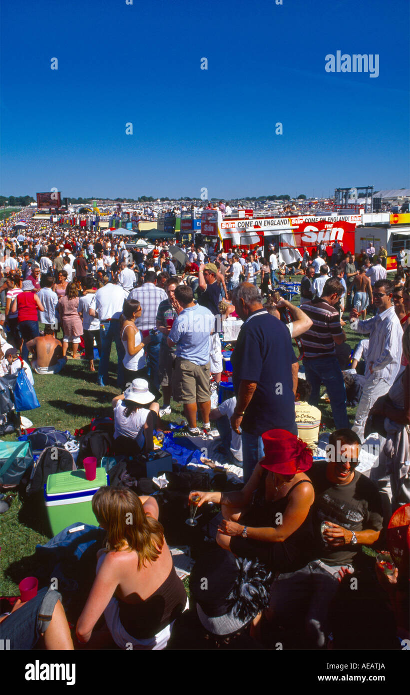 Crowds Derby Day Epsom Downs Surrey England Stock Photo - Alamy