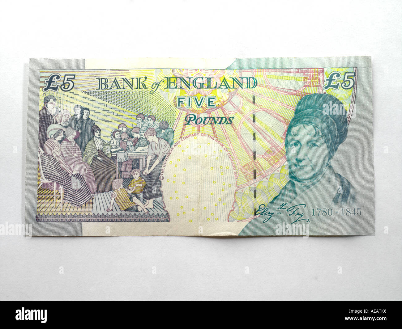 Five Pound Note with Elizabeth Fry 1780-1845 Stock Photo - Alamy