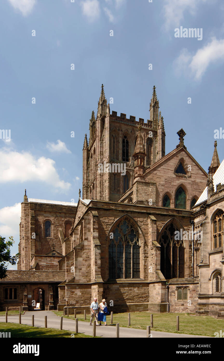 england the midlands border HEREFORD town centre the cathedral Stock ...