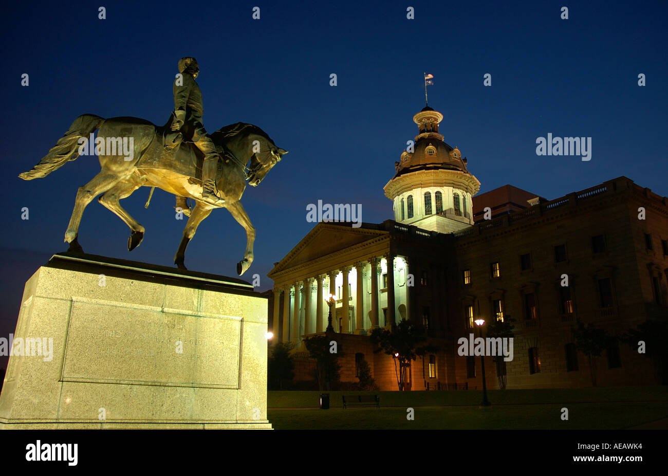 Statue of Wade Hampton, South Carolina general, governor & senator ...