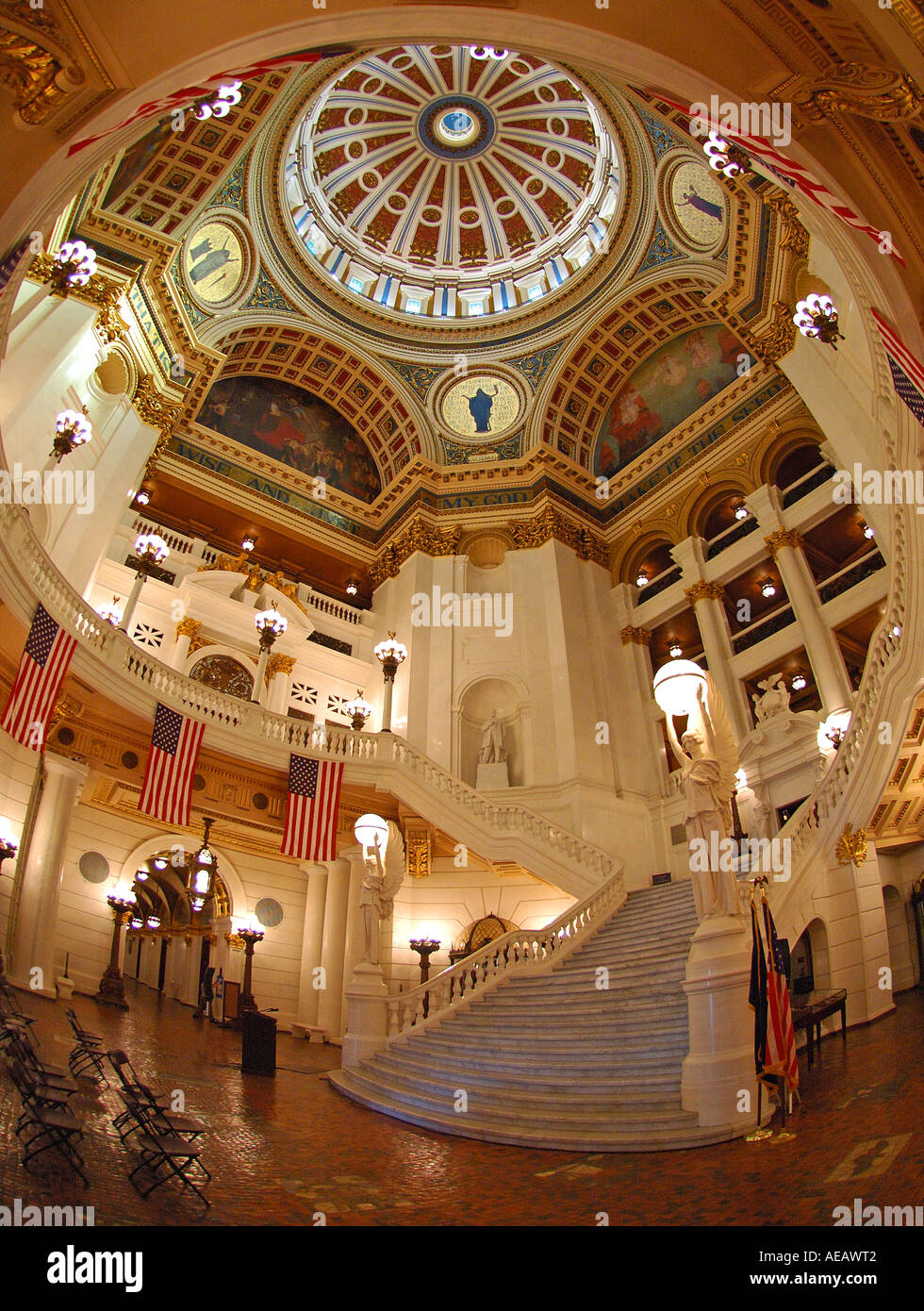 Pennsylvania State Capitol, Harrisburg, PA, USA, interior Stock Photo ...
