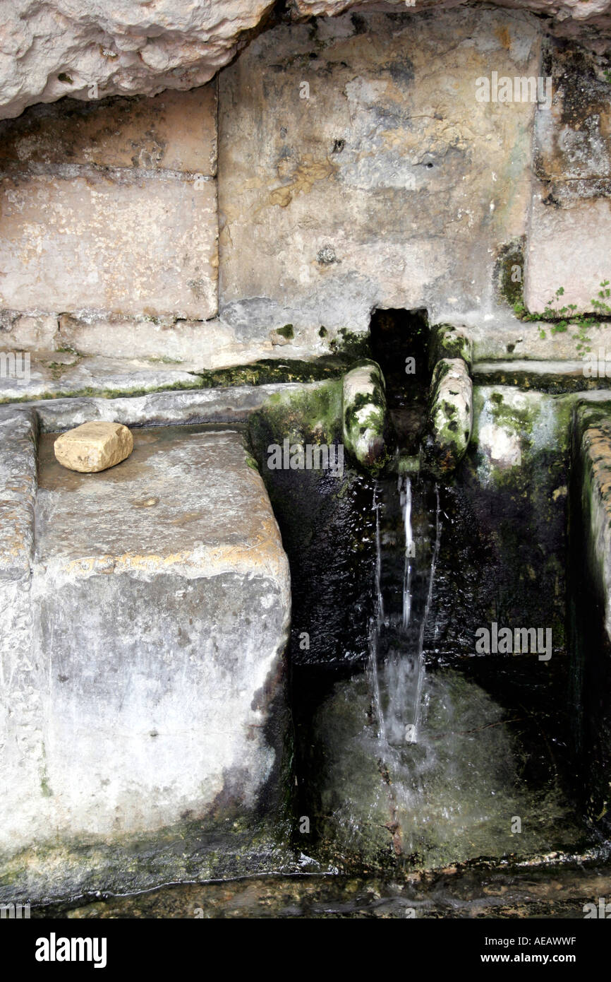 THE WATER INLET WITHIN THE KNIGHTS WASH HOUSE IN THE VILLAGE OF GHAIN ...