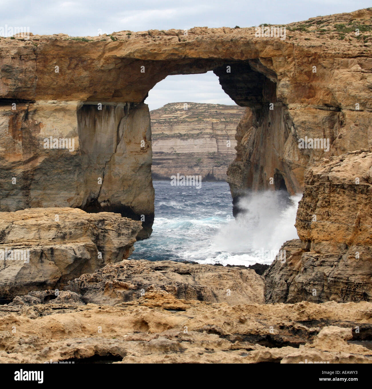 THE AZURE WINDOW. DWEJRA. GOZO. MALTESE ISLANDS. EUROPE Stock Photo - Alamy