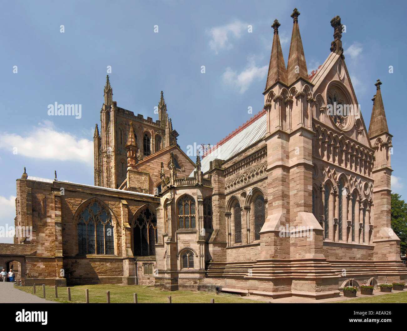england the midlands border HEREFORD town centre the cathedral Stock ...