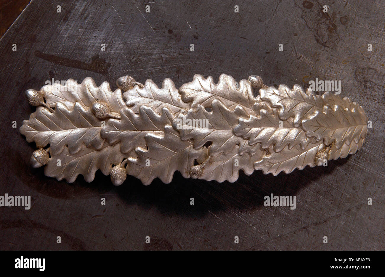 Acorn leaf detail for ceremonial mace being crafted for Chelsea ...