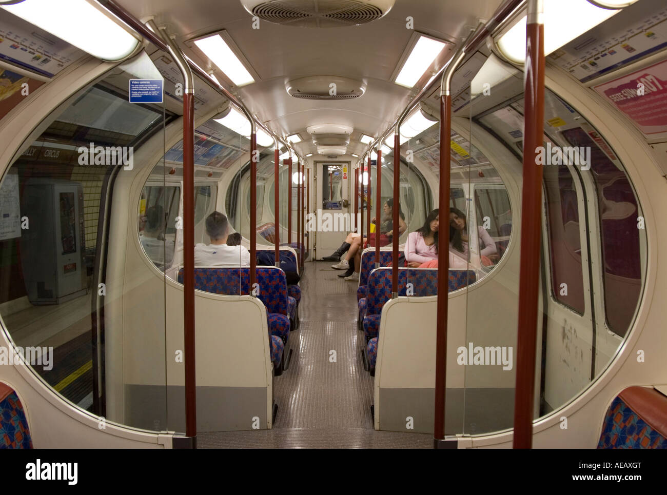 Interior Bakerloo Line London Underground Train Stock Photo, Royalty ...