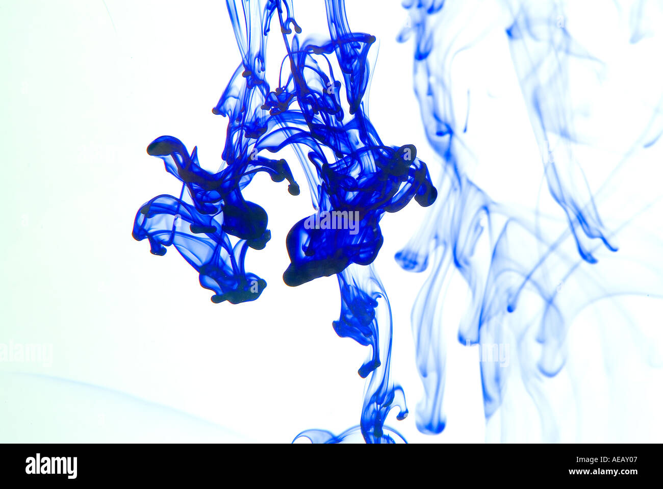 Coloured ink in water creating graphic swirling patterns Stock Photo ...