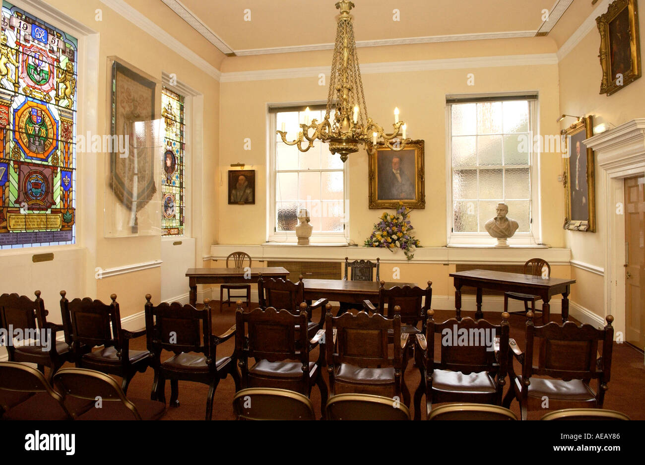 The Ascot room inside the Guildhall Windsor Town Hall Stock Photo - Alamy