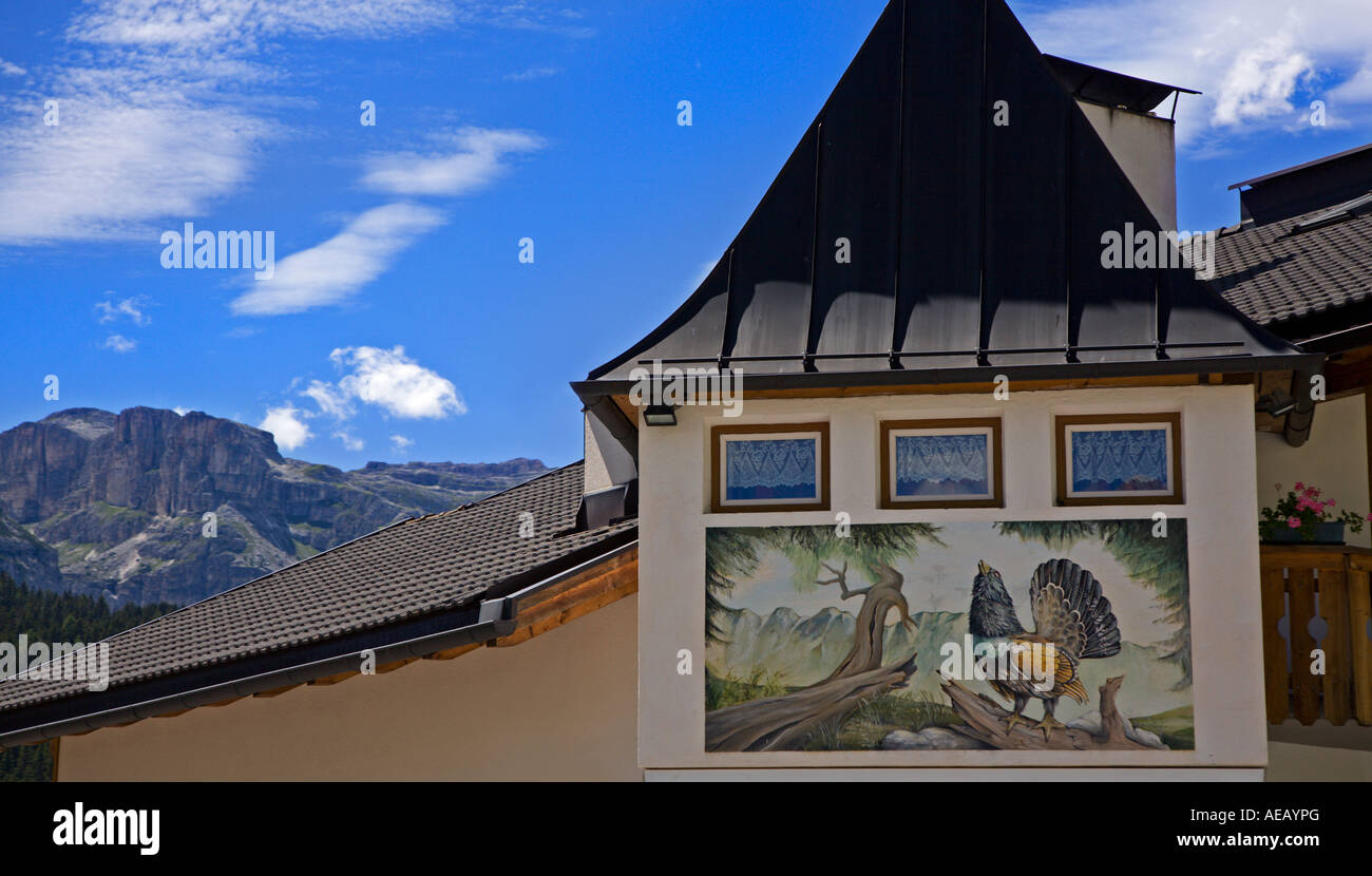 Mural in Val Pusteria, Dolomites, Italy Stock Photo - Alamy
