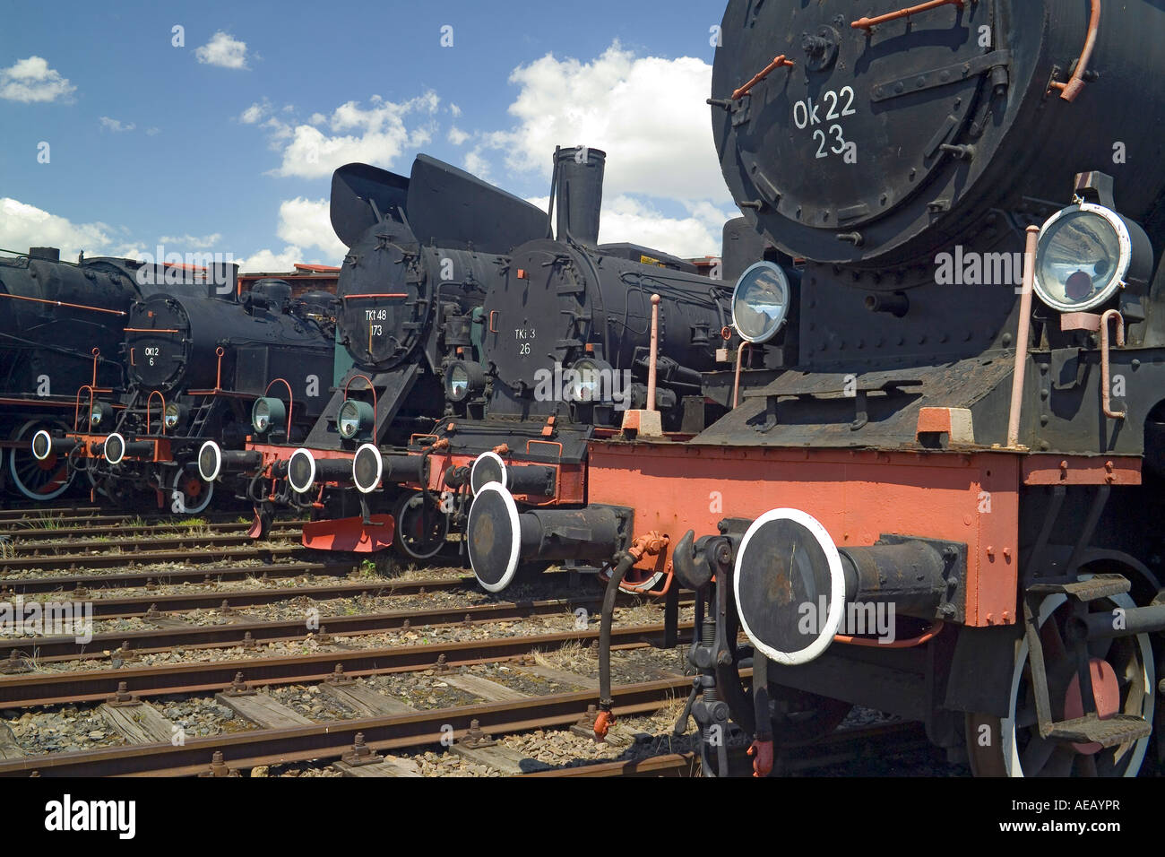 Steam engines locomotives Stock Photo - Alamy