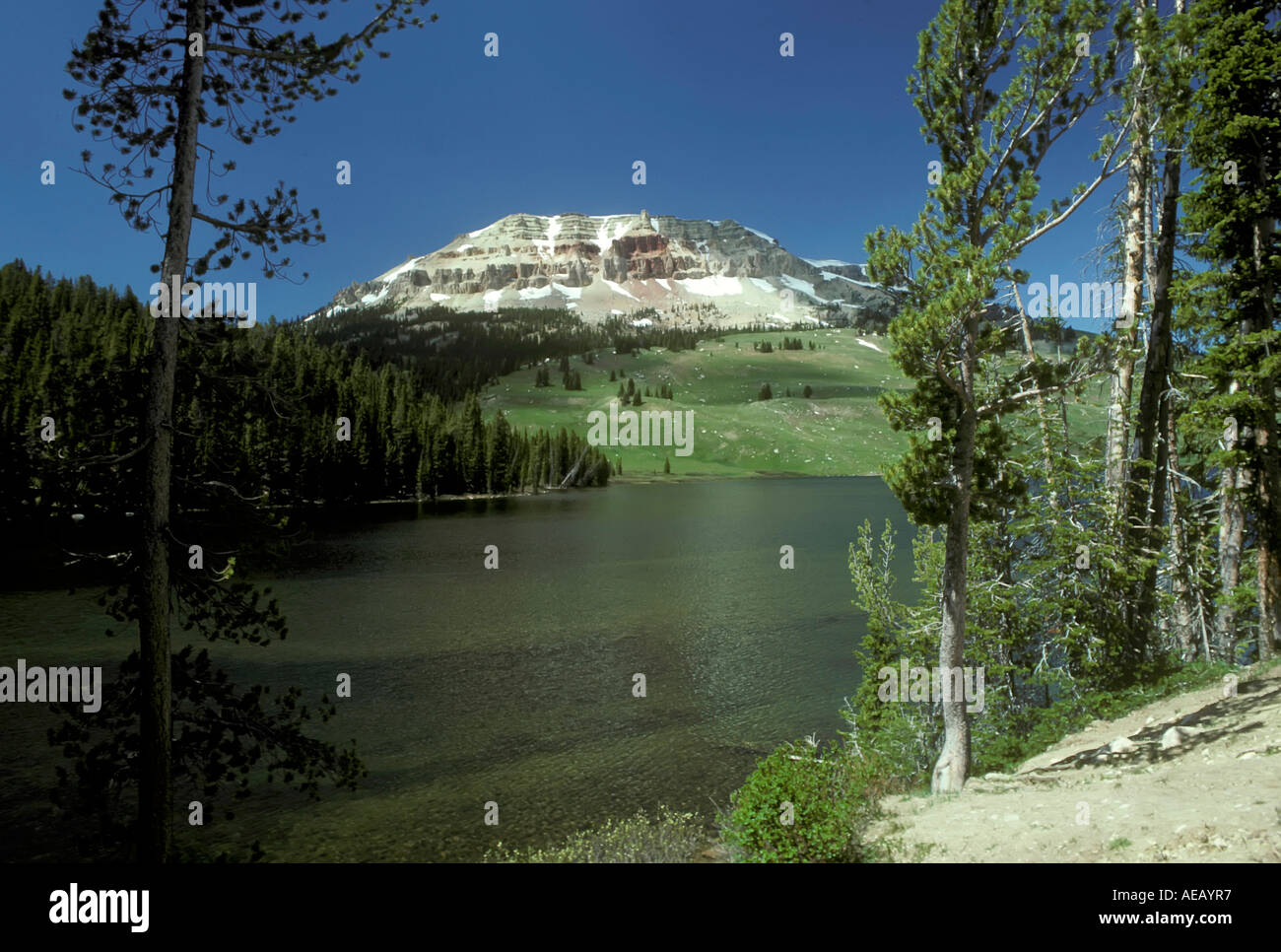 Vista Point at Dead Indian Pass and Bear Tooth Highway Wyoming WY Stock ...