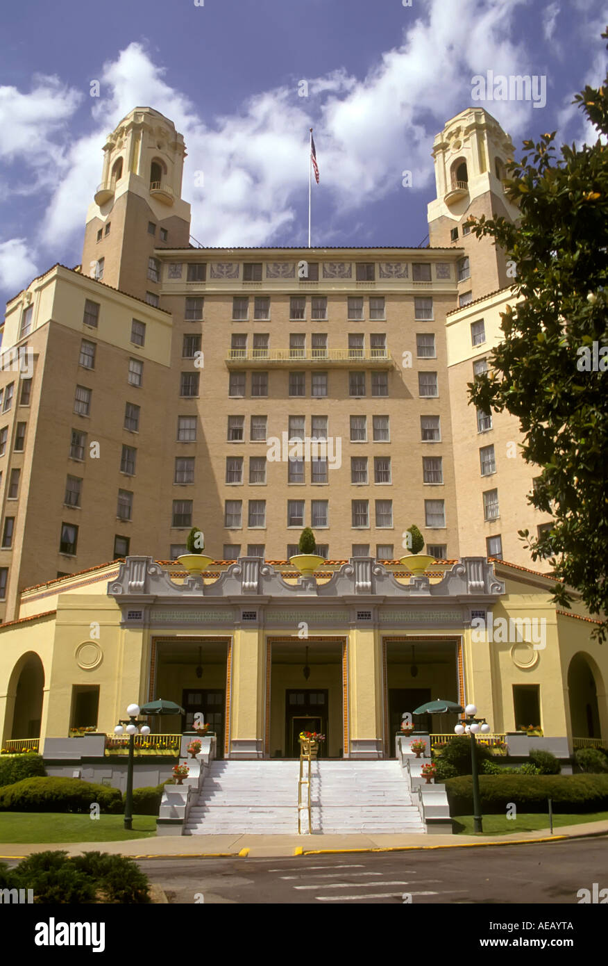 Bath House Row in Hot Springs Arkansas Stock Photo - Alamy