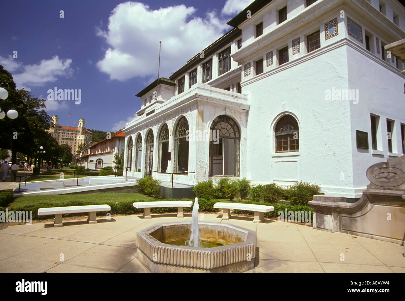 Bath House Row in Hot Springs Arkansas Stock Photo - Alamy