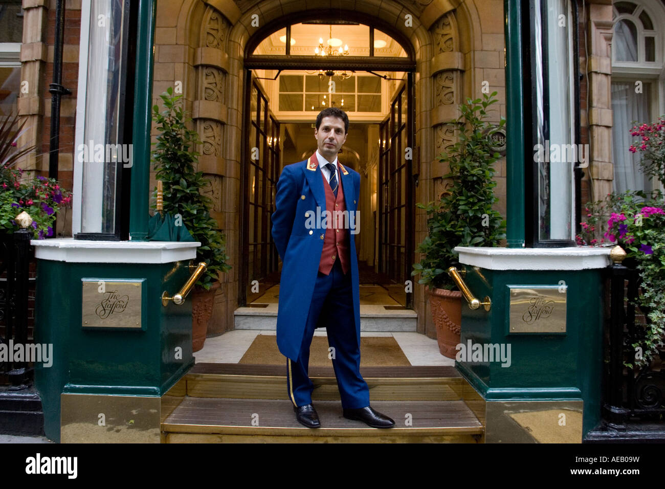 Head of concierge at the stafford hotel London europe uk Stock Photo ...