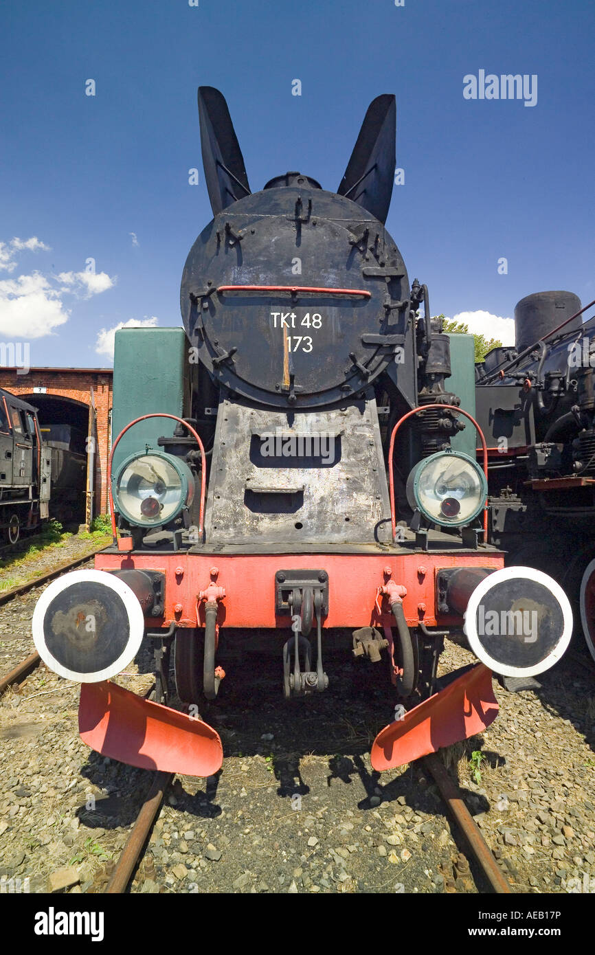 Steam engine locomotive Tkt 48 Stock Photo - Alamy