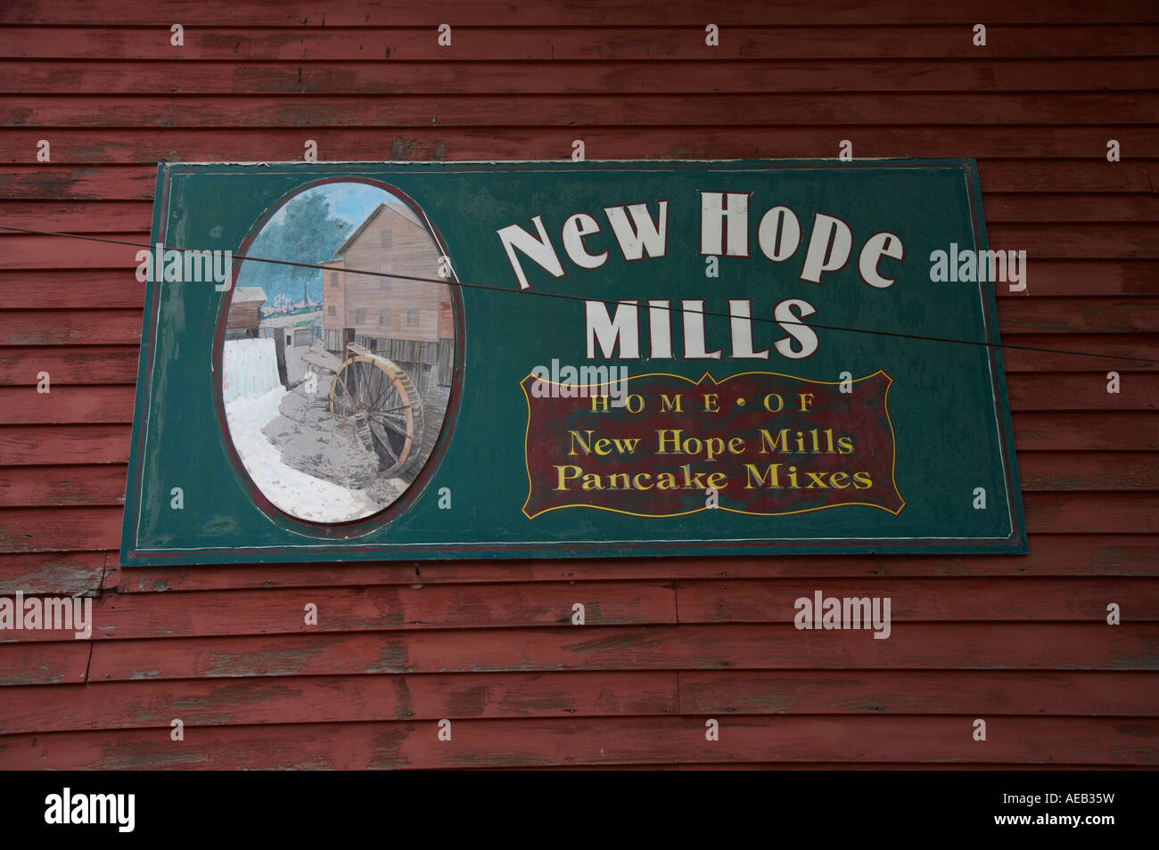 New Hope Mills sign in New Hope in the Finger Lakes region of New York ...
