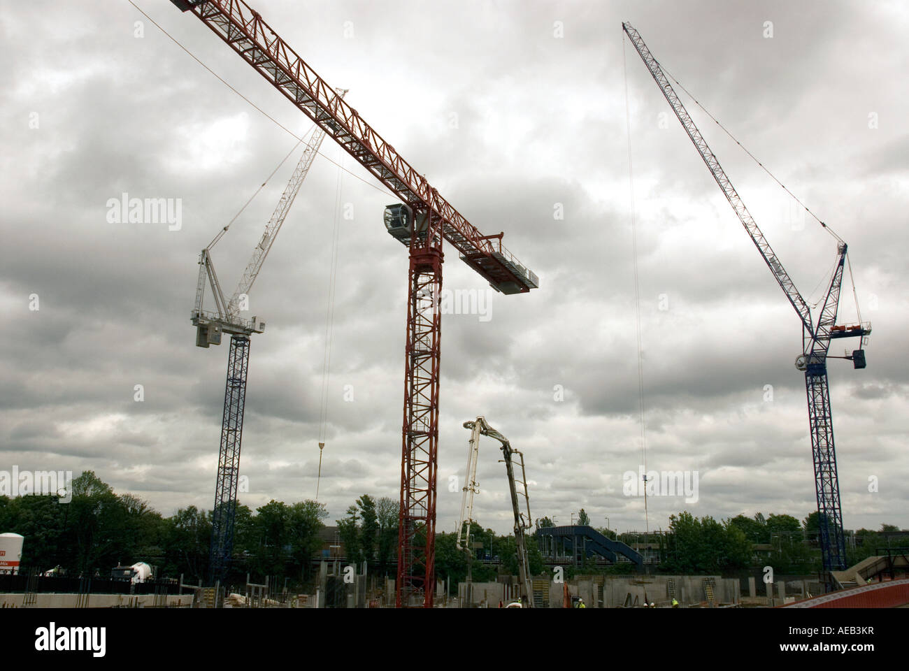Brownfield construction site in Wolverton near Milton Keynes, UK Stock ...