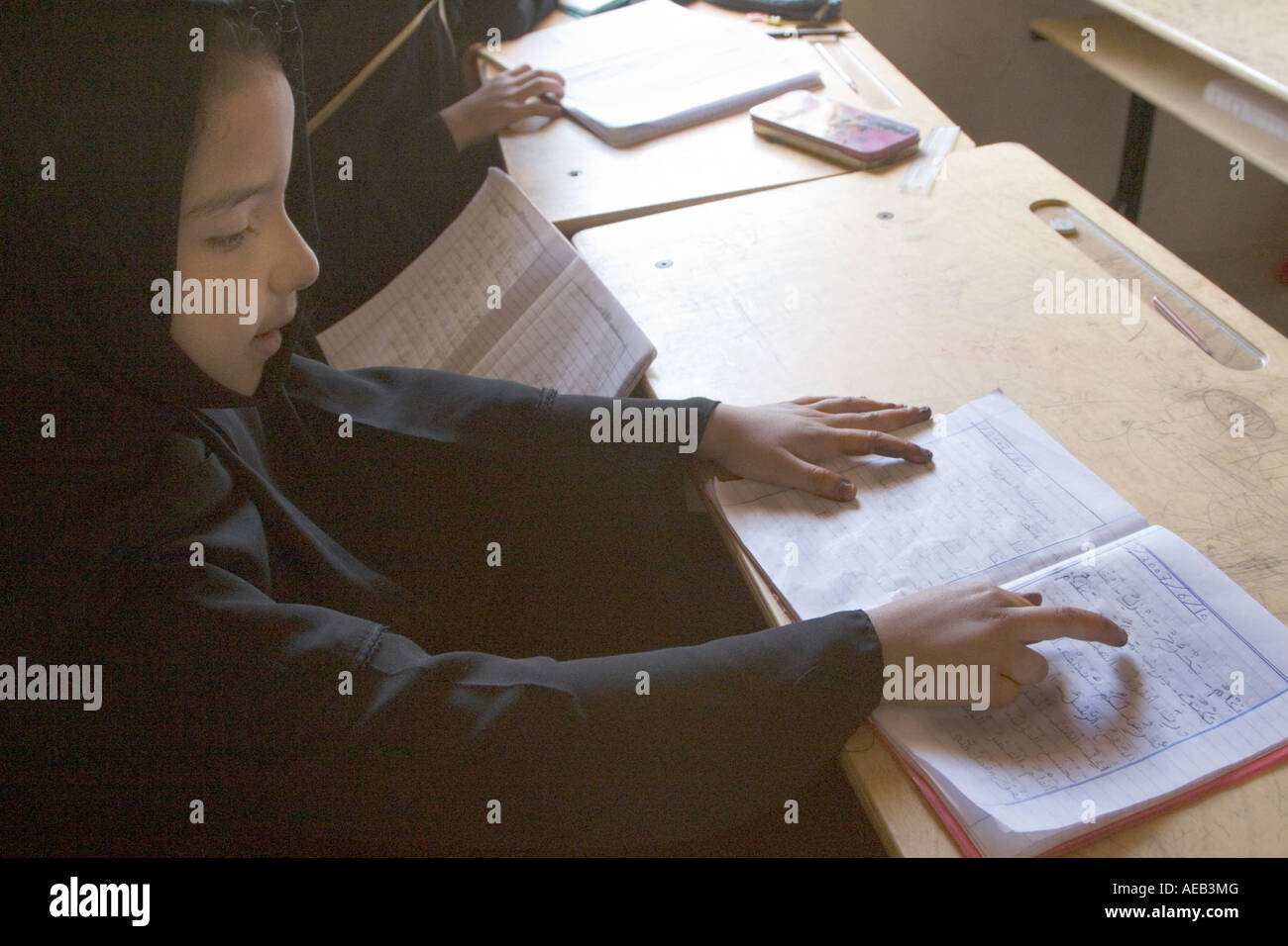 Surman, Libya, near Tripoli. Girl Memorizing the Koran in the Madrasa ...
