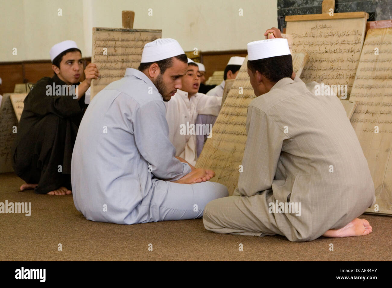 Zliten, Libya, Students in the Madrasa of Sidi Abdusalaam Stock Photo ...