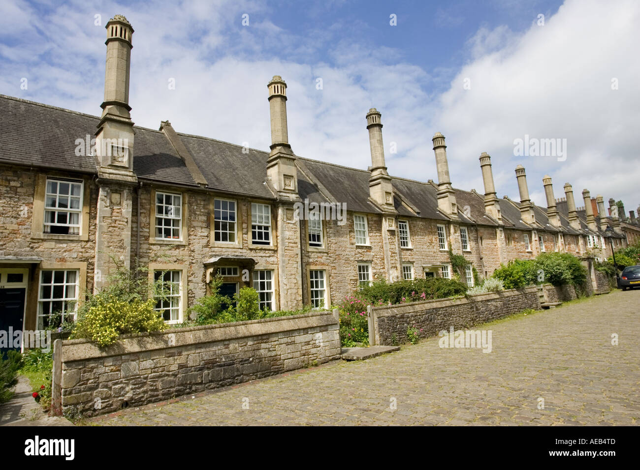 14th century terraced houses in Vicars Close a medieval street near ...