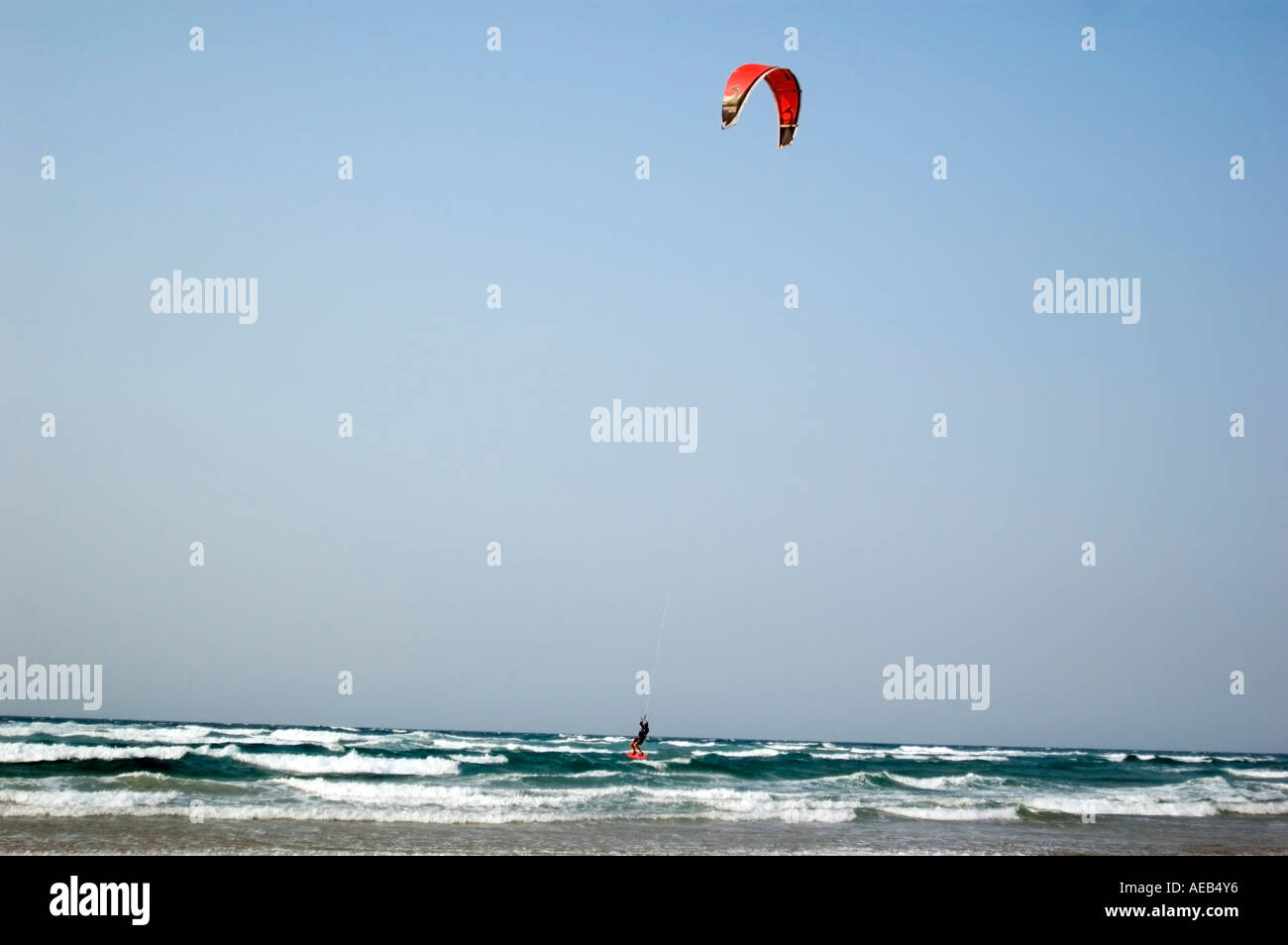 Parasurfing through the surf on the Zululand Coast at Sodwana Bay ...