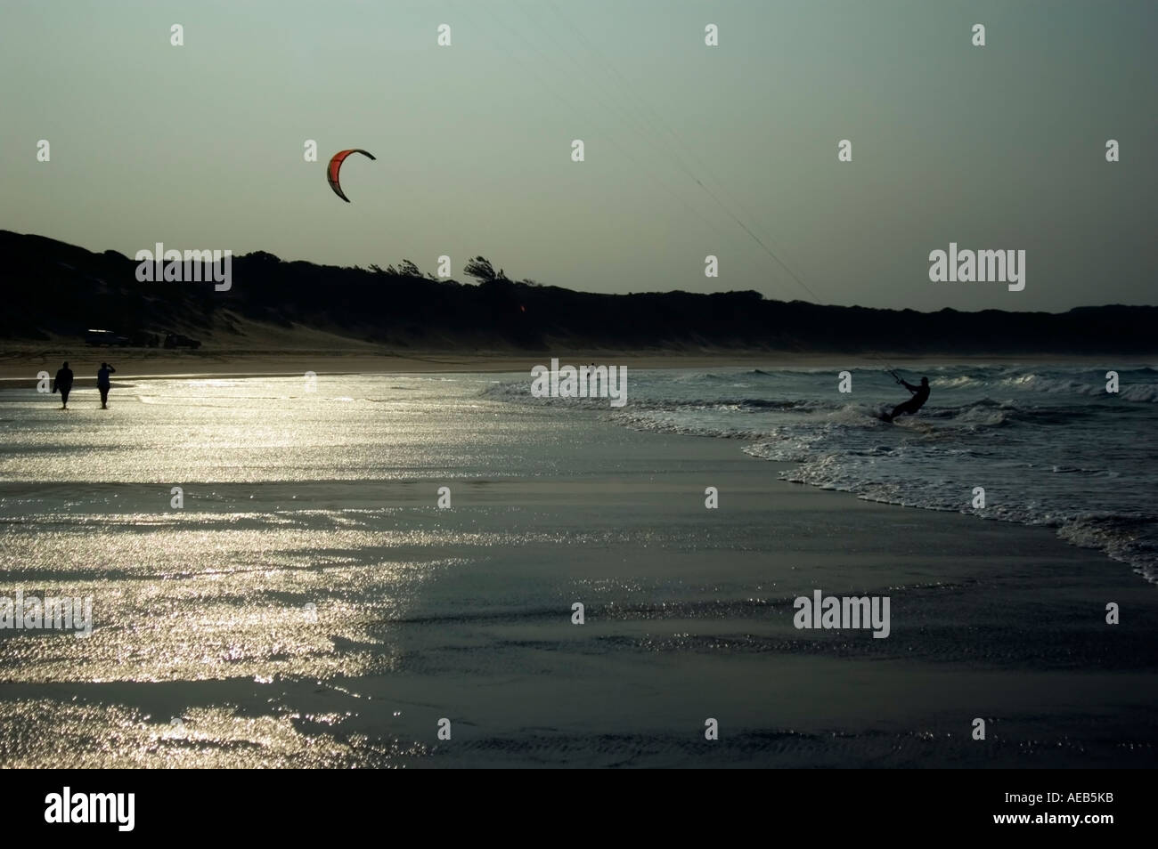 Parasurfing on the Zululand Coast at Sodwana Bay, KwaZulu-Natal, South ...