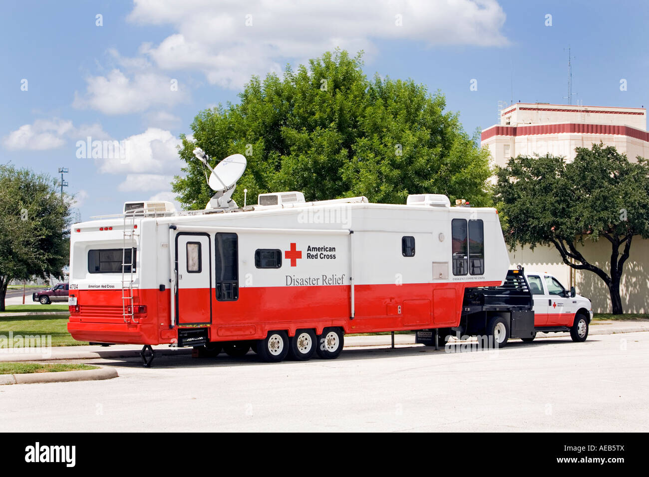 American Red Cross RV in San Antonio texas for hurricane support Stock ...