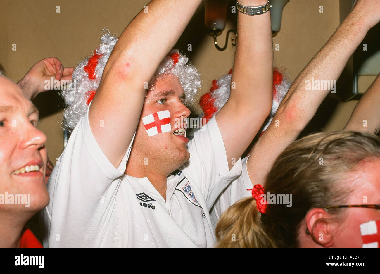 England fans get into the spirit of the occasion hi-res stock ...