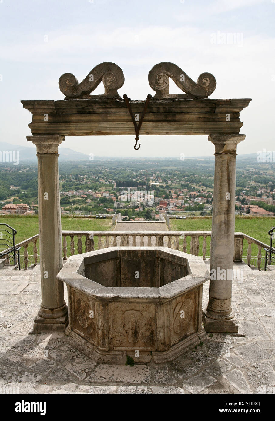 Scenic view of medieval Palestrina from the terrace of Palazzo ...