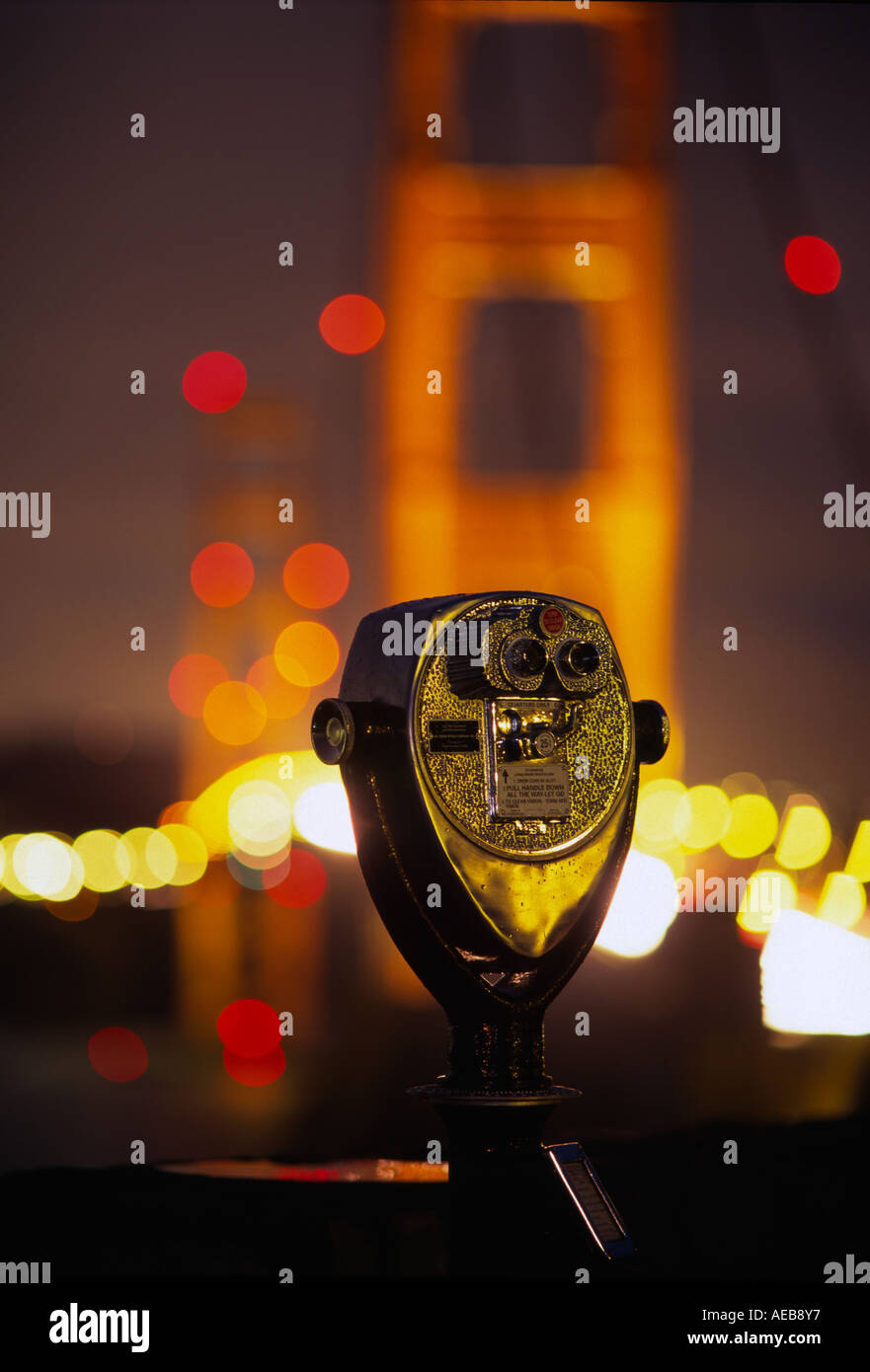 Golden Gate Bridge & Coin Operated Binoculars, San Francisco California ...