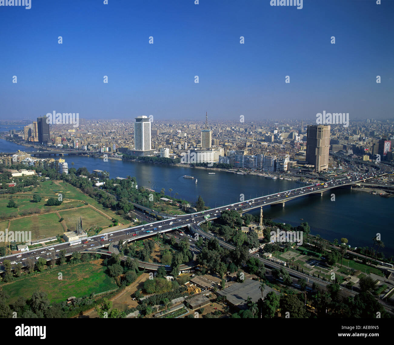 Downtown Cairo and River Nile, Egypt Stock Photo - Alamy
