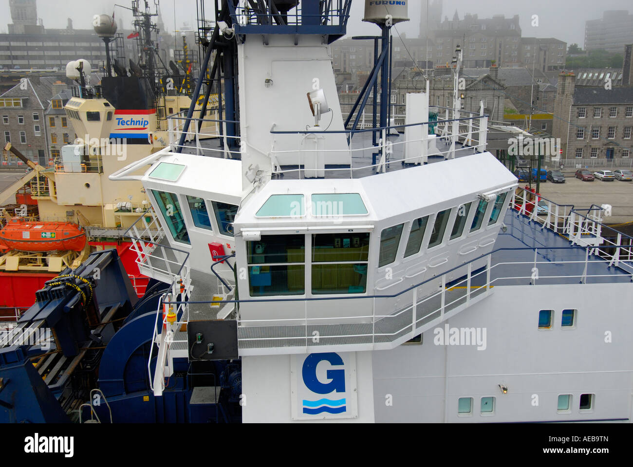 Oil rig supply ships, Aberdeen harbour, Scotland Stock Photo - Alamy