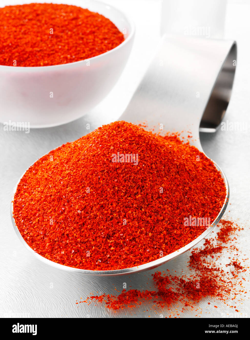 SPOONFUL OF CHILLI POWDER Stock Photo - Alamy