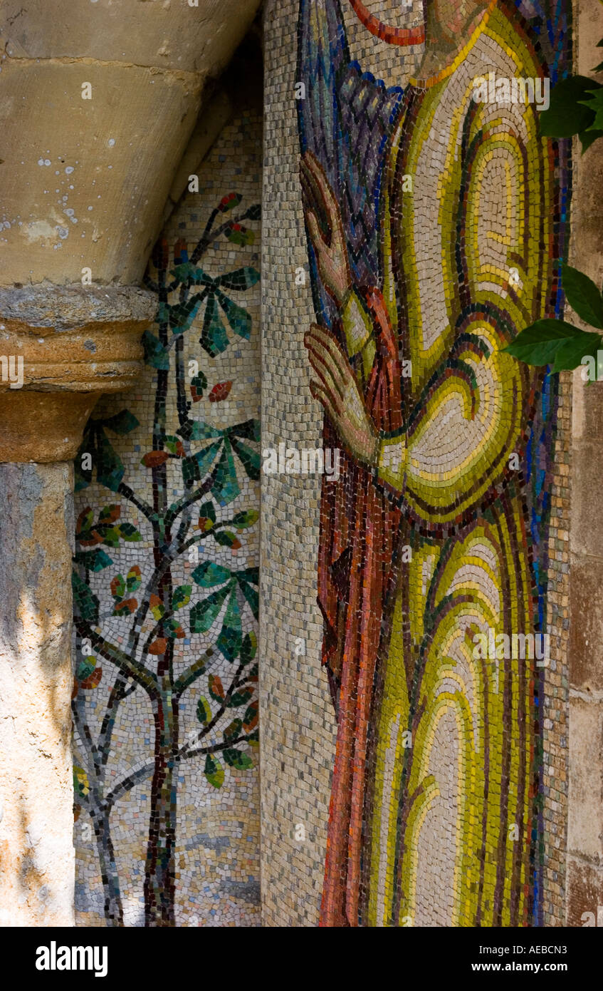 The mosaic Angel created by Russian born artist Boris Anrap Stock Photo ...