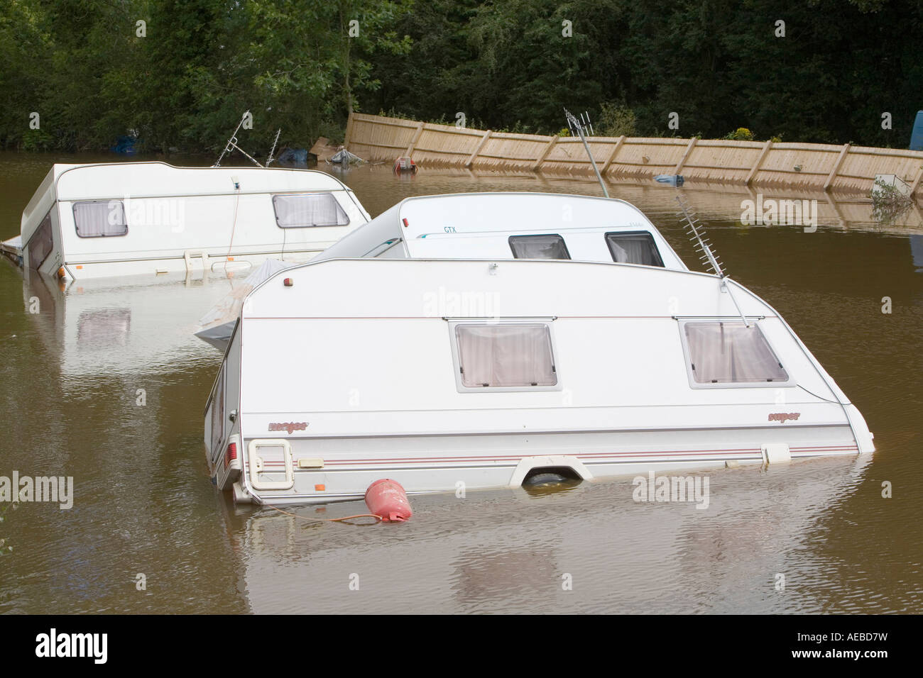 Flooded caravan park floods hi-res stock photography and images - Alamy