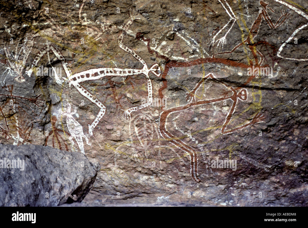 Aboriginal rock painting Kakadu National Park Northern Territory Australia Stock Photo - Alamy